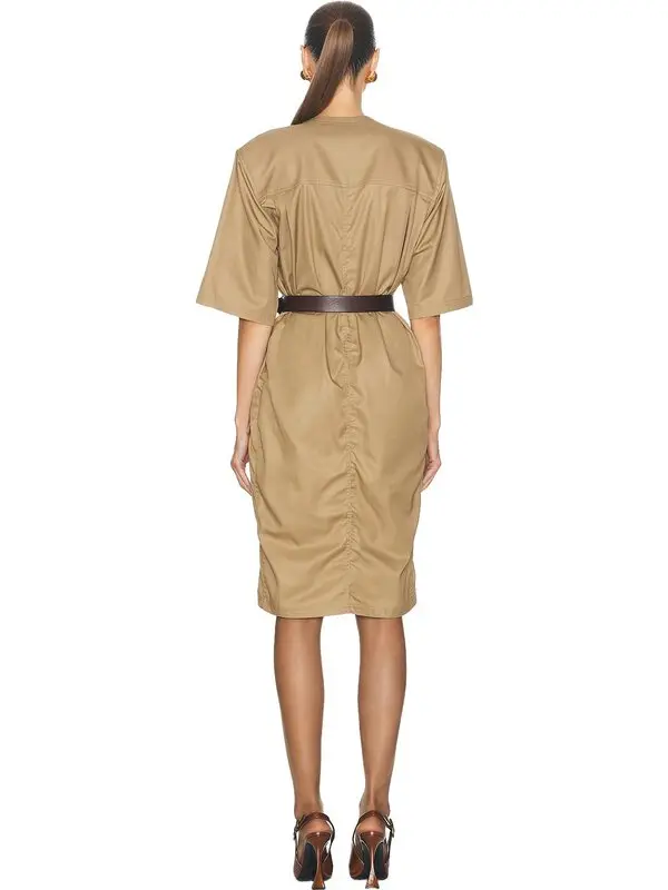 Saint Laurent Utility Shirt Dress - Beige Fonce