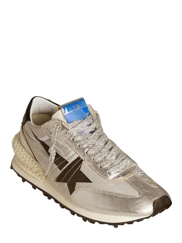 GOLDEN GOOSE Marathon Retro Runner Sneakers - Silver Black