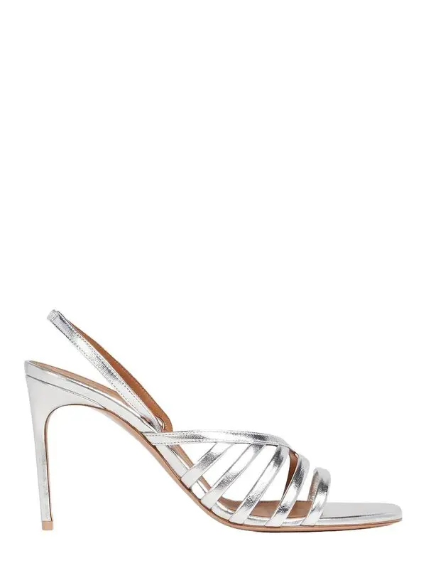 MALONE SOULIERS Ama 90 Slingback Sandals - Silver