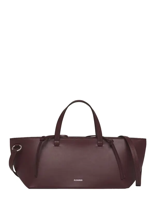 JIL SANDER Bateau Small Calfskin Tote Bag - Plum