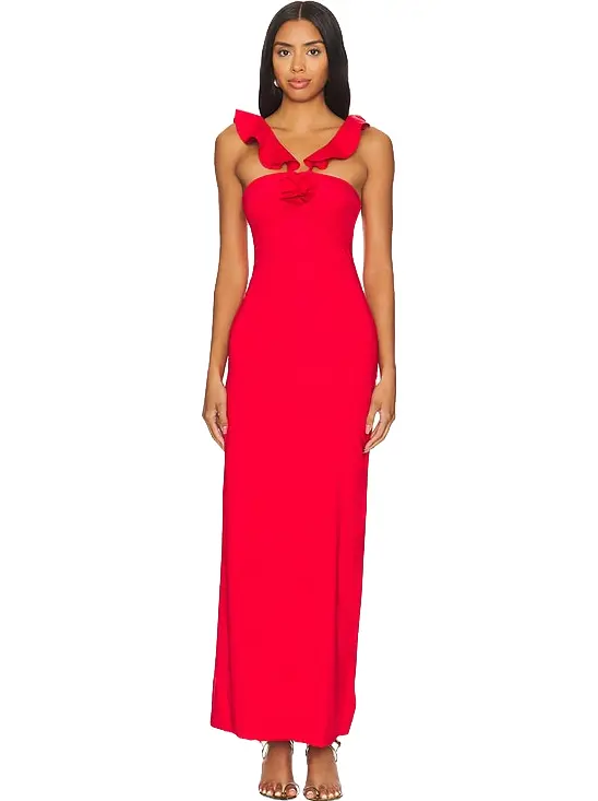 MAYGEL CORONEL Sortilegio Maxi Dress - Red