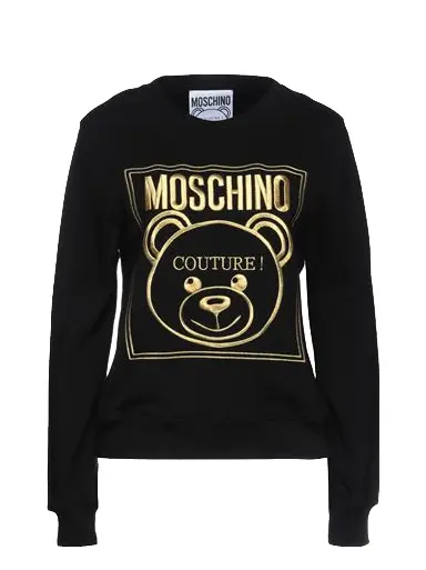 Moschino Appliquéd Cotton Sweatshirt - Black