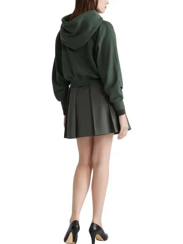 Patou Pleated Mini Skirt - Green