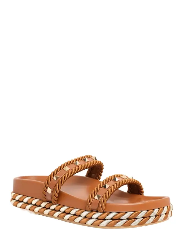 Valentino Garavani Rockstud Slides - Brown