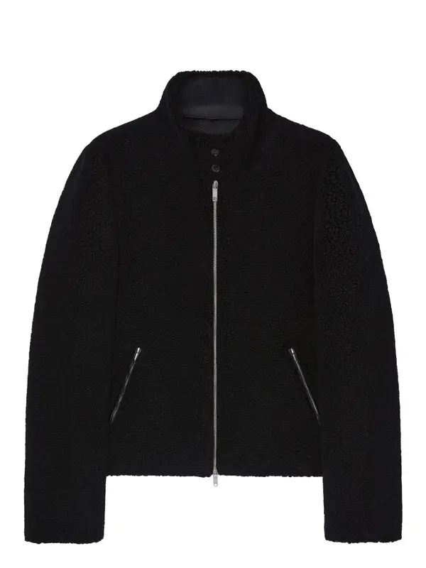 COURREGES Fleece Bomber Jacket - Black