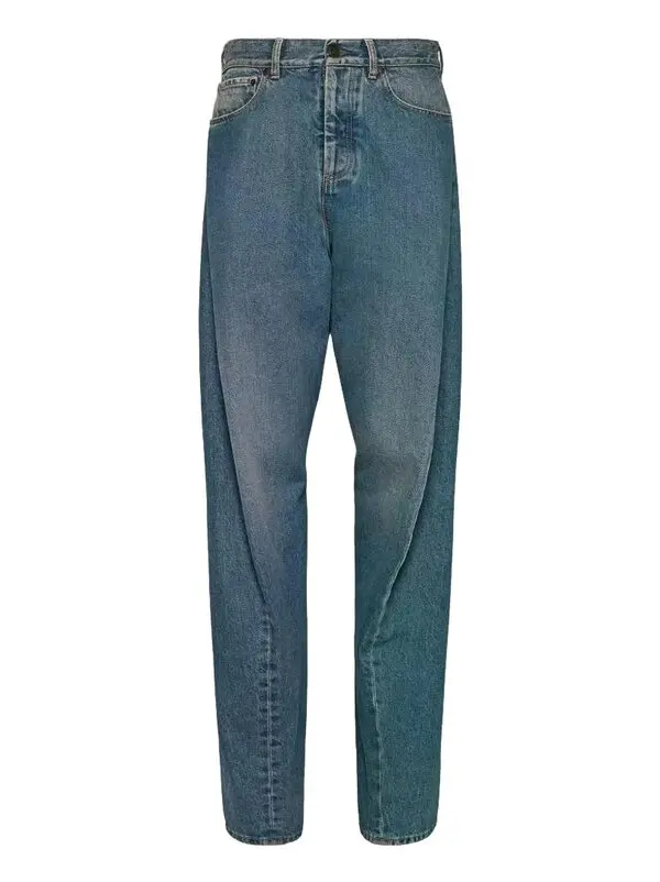 MAISON MARGIELA Seam-detail Tapered Jeans - Blue
