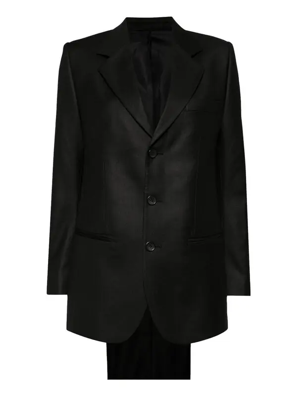 BETTTER Single-breasted Straight Suit - Black