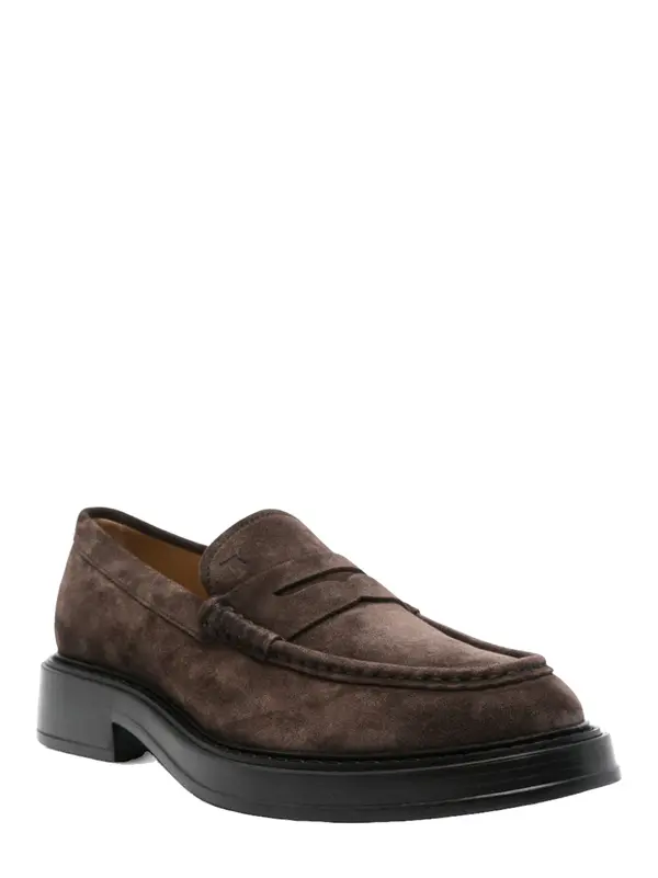 TOD'S Suede Loafers - Brown