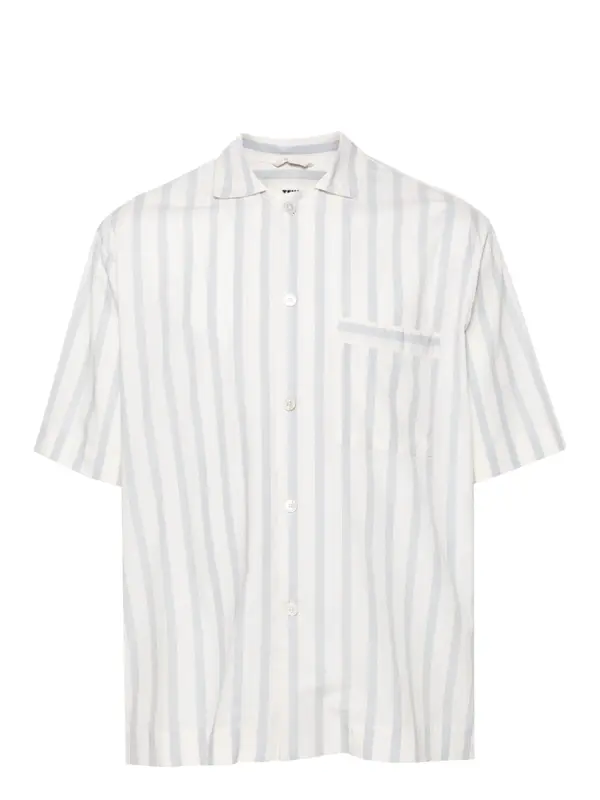 TEKLA Striped Short-sleeve Shirt - Blue