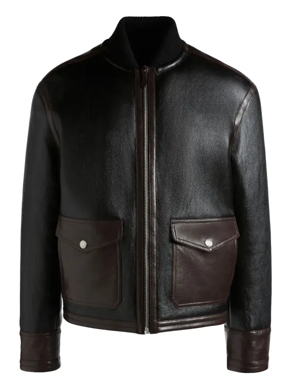 Bally Leather Bomber Jacket - Black