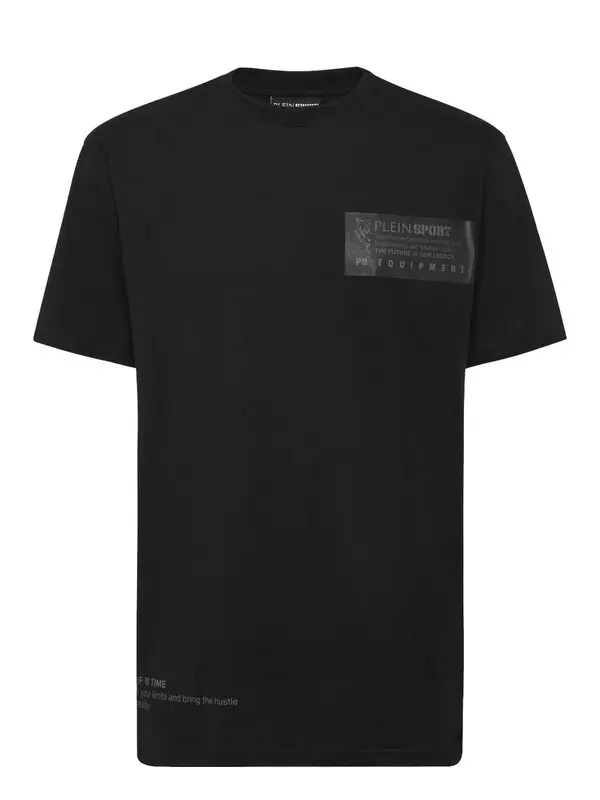 PLEIN SPORT Ls Round-neck T-shirt - Black