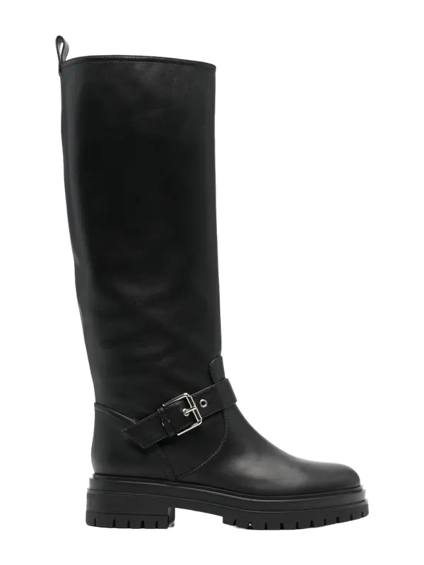 GIANVITO ROSSI Buckled Knee-high Boots - Black