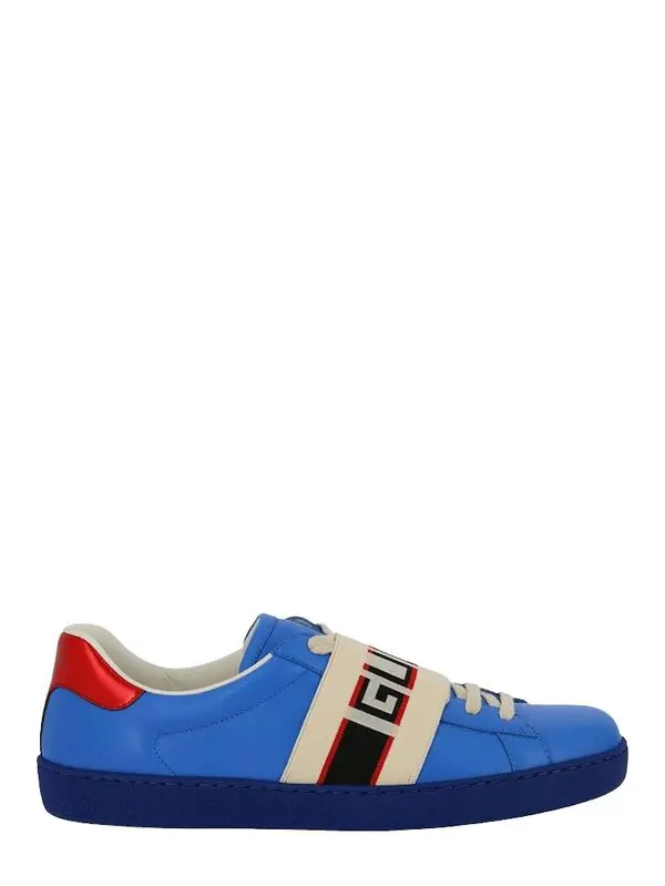 Gucci Ace Stripe Sneakers - Blue/cream/black