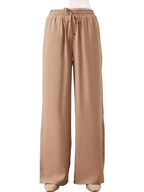 MIZALLE Wide Leg Pants - Beige