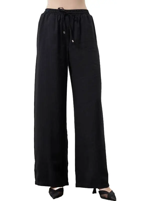 MIZALLE Wide Leg Pants - Black