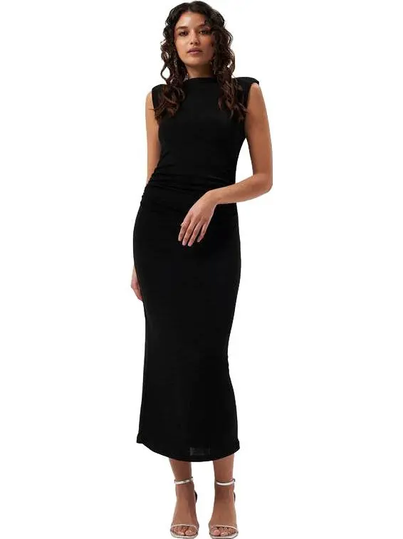MIZALLE Sleeveless Gathered Dress - Black