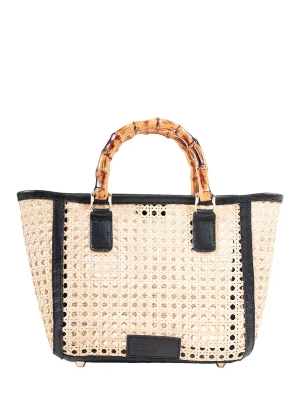 JELAVU Bristol Medium Cane Tote - Black