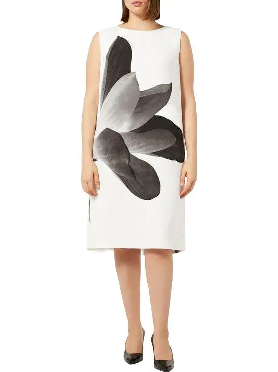 Marina Rinaldi Printed Shift Dress - White Print