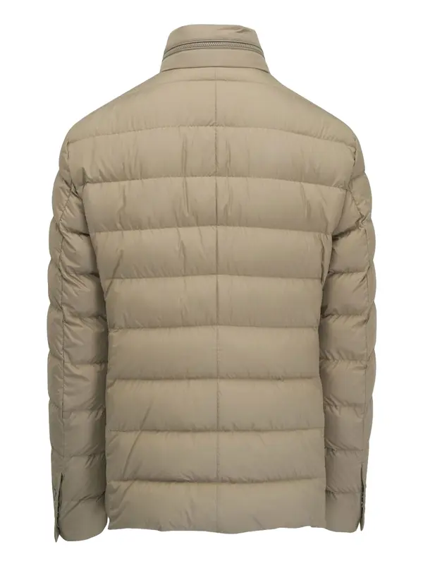 Moncler Logo-patch Puffer Jacket - Neutrals