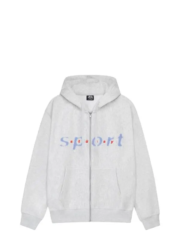 StÜssy Dot Sport Zip Hoodie - Ash Heather