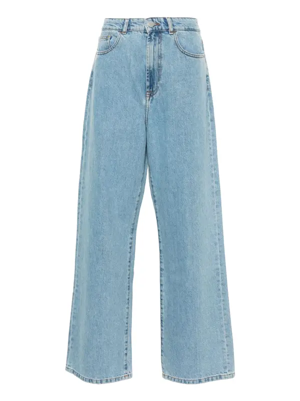 RÓHE Low-waist Wide-leg Jeans - Blue