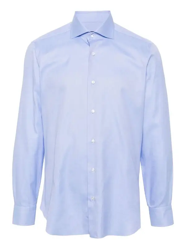BARBA NAPOLI Cotton Shirt - Blue