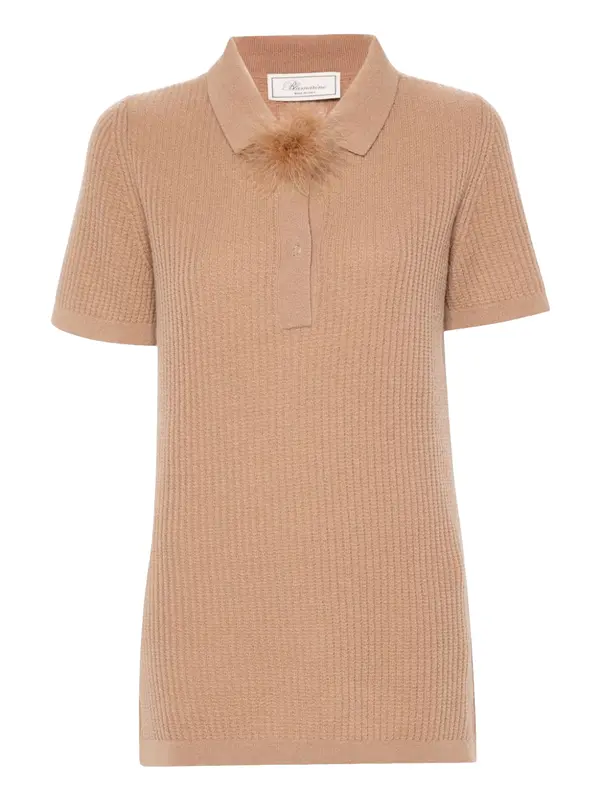 Blumarine Virgin Wool Top - Brown