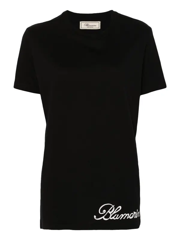 Blumarine Logo-print T-shirt - Black