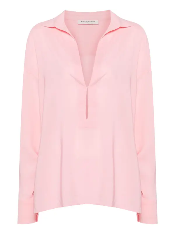 Philosophy Di Lorenzo Serafini Crepe Blouse - Pink