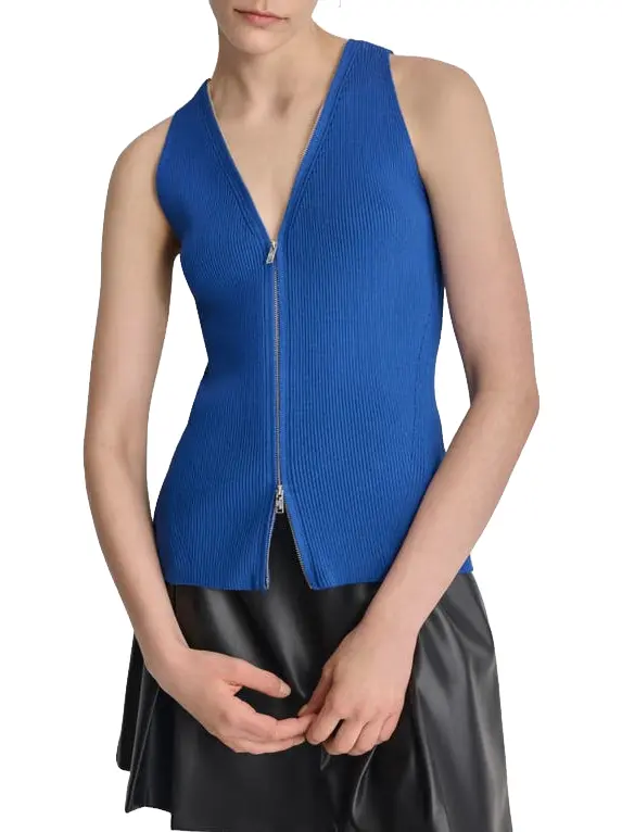 Dkny Ribbed Sweater Vest - Lapis Blue