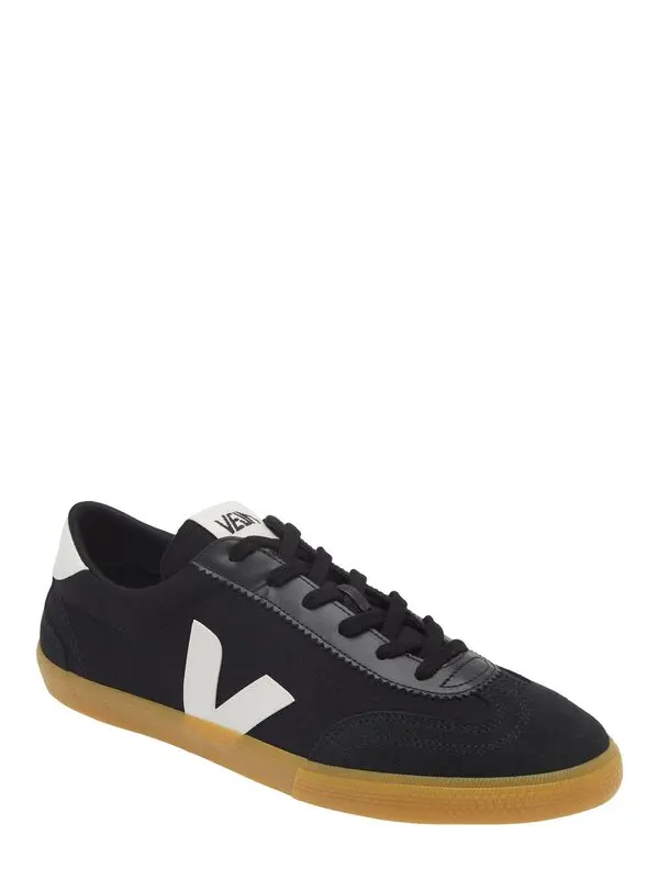 VEJA Volley Canvas Sneakers - Black White Natural