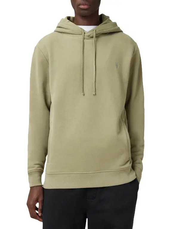 ALLSAINTS Raven Cotton Hoodie - Light Ash Green