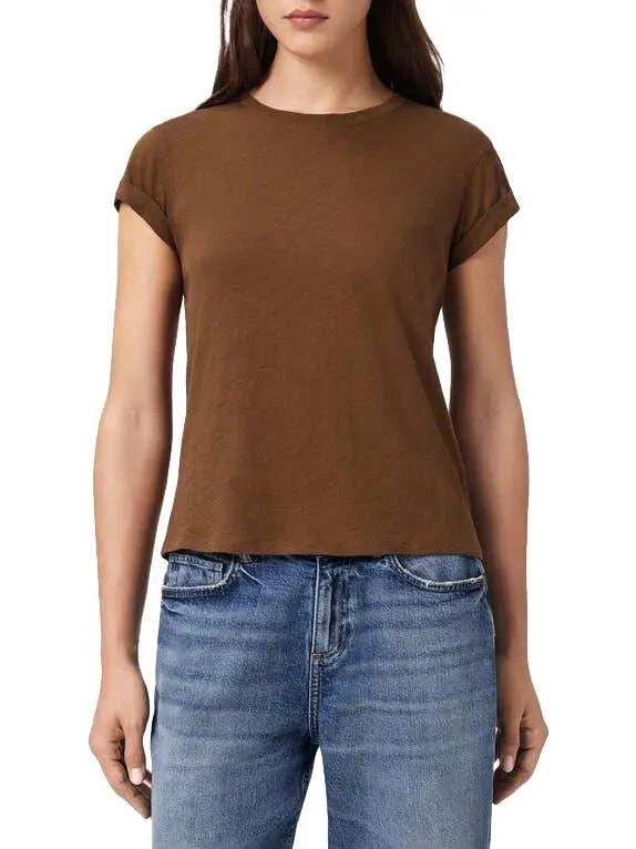 ALLSAINTS Anna Cotton T-shirt - Cognac Brown