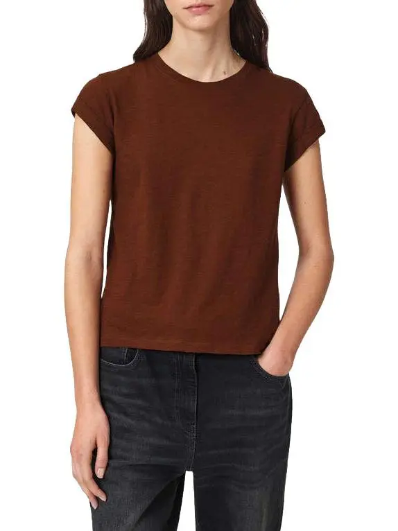 ALLSAINTS Anna Cotton T-shirt - Rust Brown