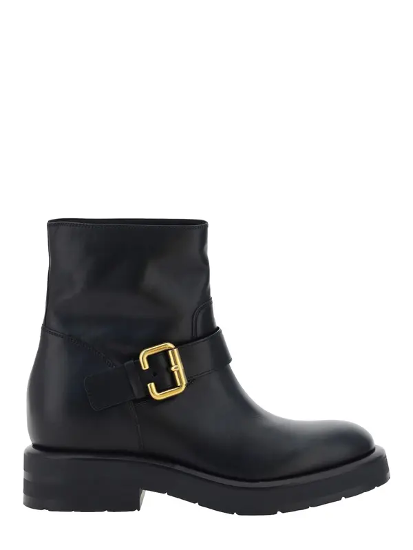 Chloé Buckled Ankle Boots - Black