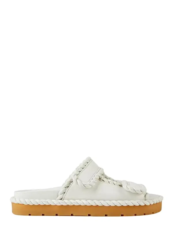 Bottega Veneta Flat Mule Sandals - White