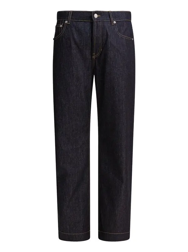 Alexander McQueen Straight Leg Jeans - Blue