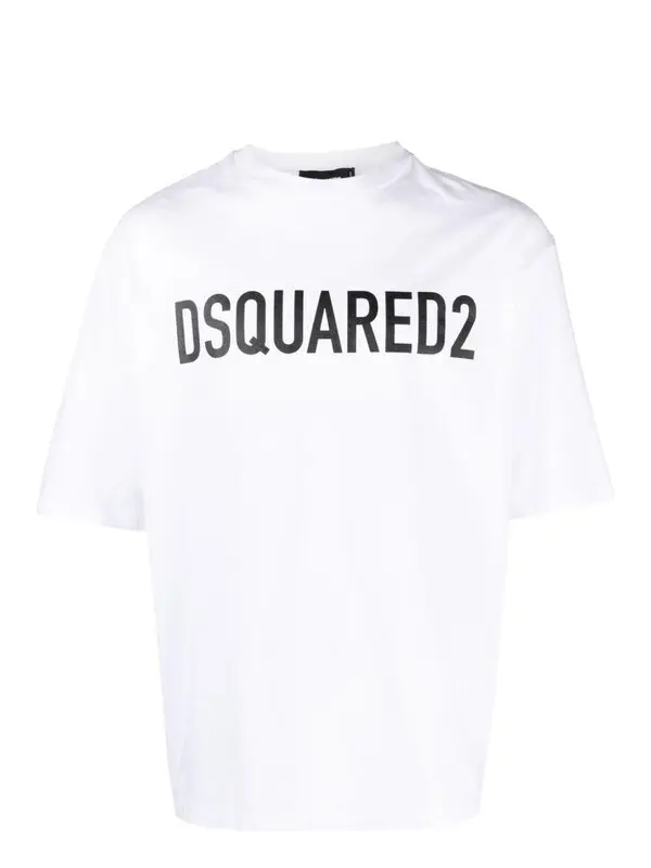 Dsquared2 Logo Cotton T Shirt - White