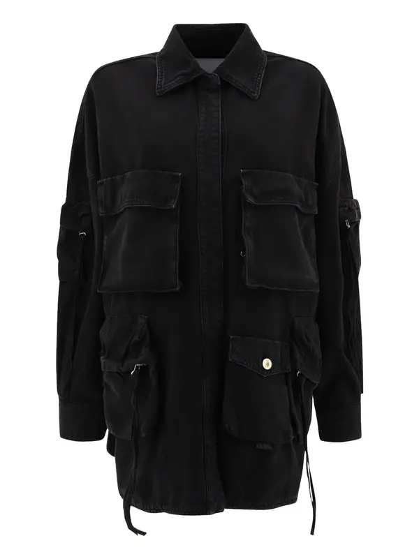 Attico Fern Denim Jacket - Black