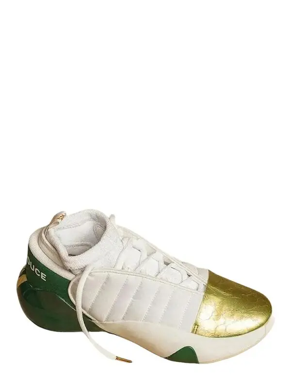 Adidas Harden Vol. 7 Drew League - Footwear White/gold Metallic/dark Green
