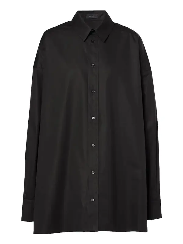 Wardrobe.NYC Oversized Cotton Shirt Dress - Black