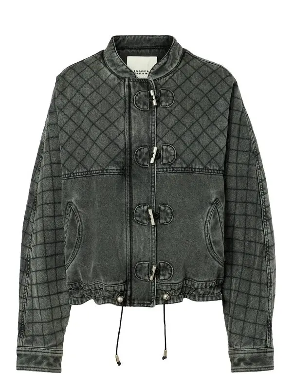 Isabel Marant Étoile Celiany Quilted Denim Jacket - Grey