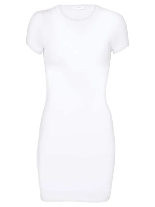 Wardrobe.NYC Cotton Jersey Minidress - White