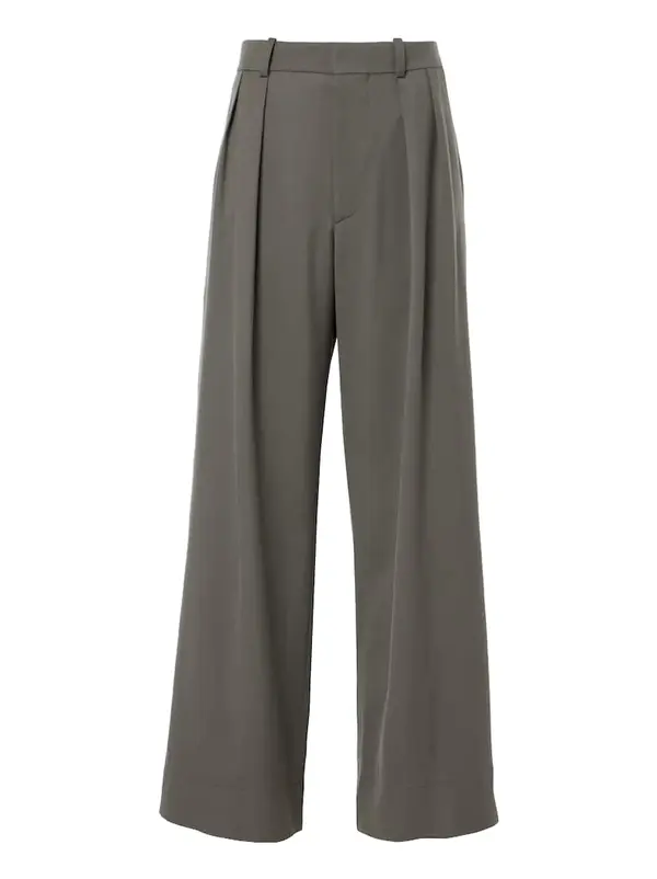 Wardrobe.NYC High-rise Wide-leg Wool Pants - Black