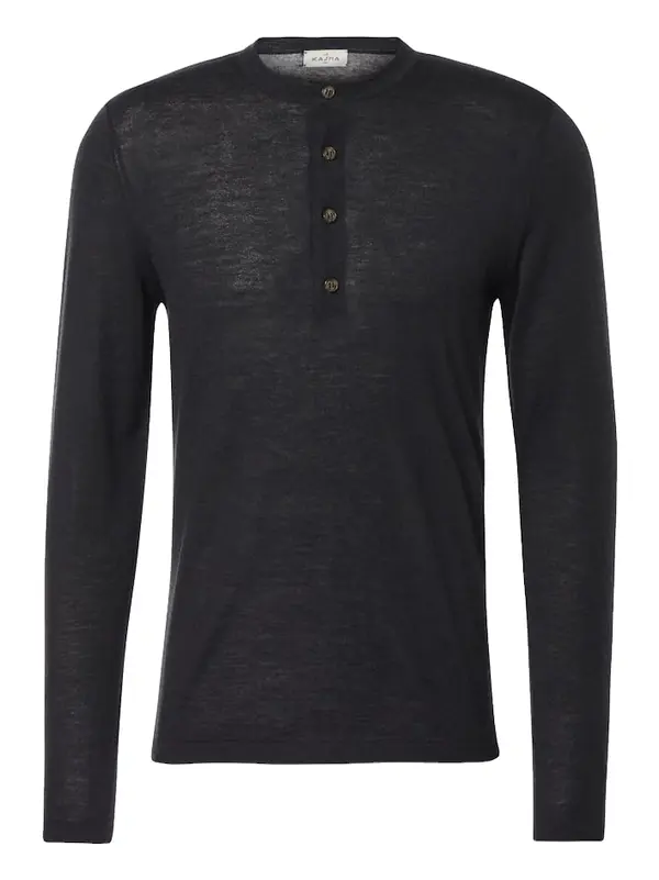 Le Kasha Cashmere Button-down Sweater - Black