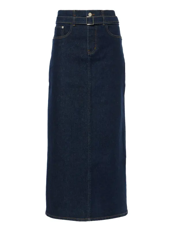 Proenza Schouler Calder Denim Midi Skirt - Blue