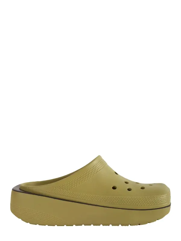 CROCS Blunt Toe Slides With Painted Edges - Green