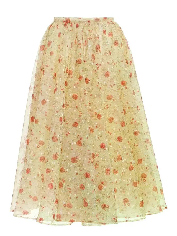 Prada Poppy Nylonette Skirt - Brown