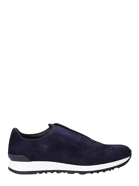 John Lobb Lift Leather Low-top Trainers - Navy