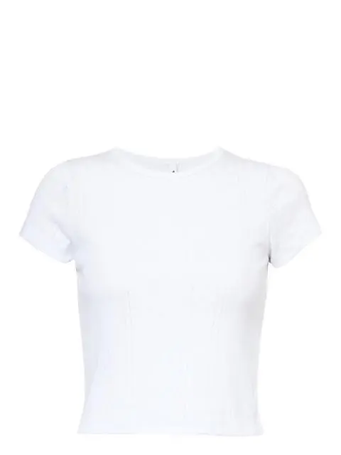 COU COU Pointelle Cotton Baby Tee - White